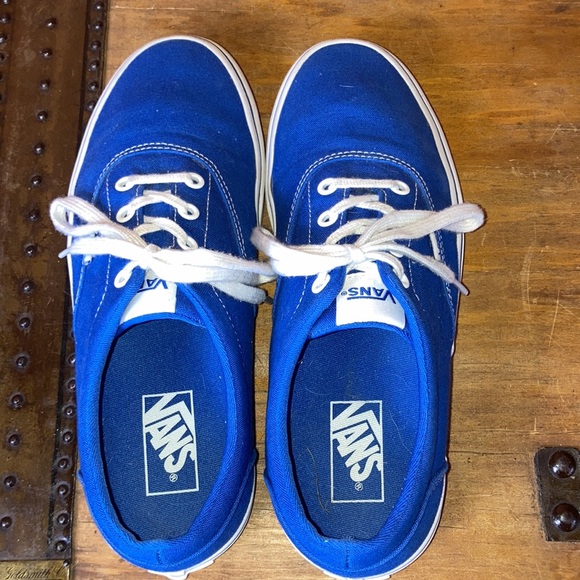 Vans | Shoes | Vans Blue And White Sneakers | Poshmark
